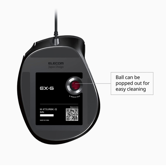 Other | Elecom Exg Trackball Mouse Wiredthumb Control Ergonomic Design ...